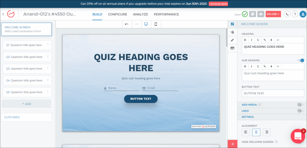 How to Make an Interactive Quiz in 5 minutes? | Outgrow Blog