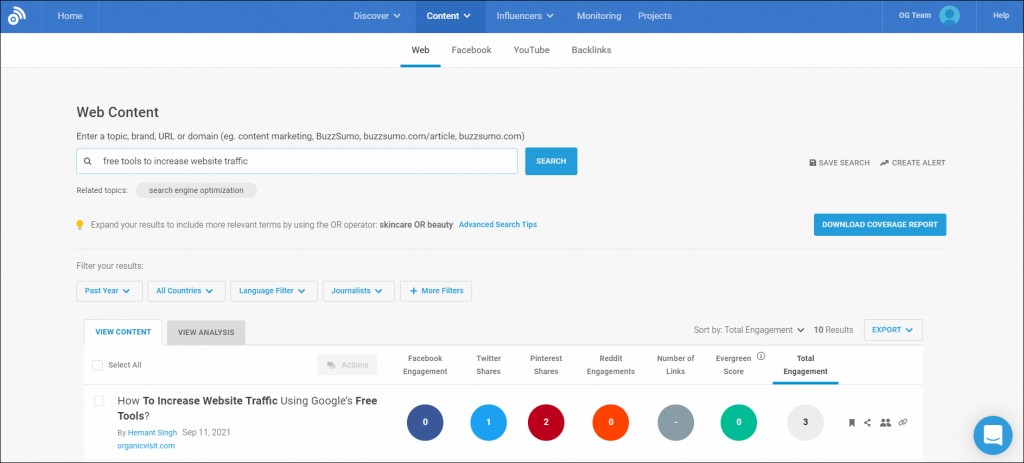 12 Free Tools to Skyrocket Your Website Traffic