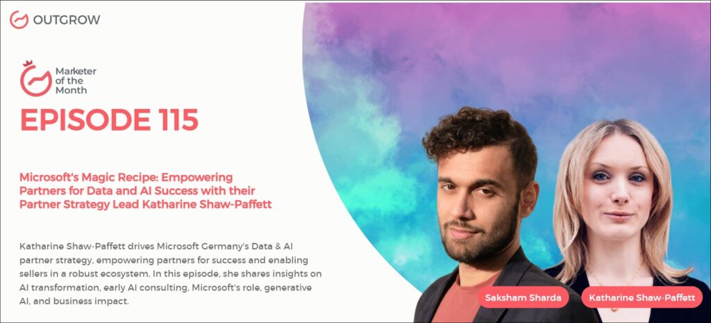 Marketer of the Month Podcast with Katharine Shaw-Paffett